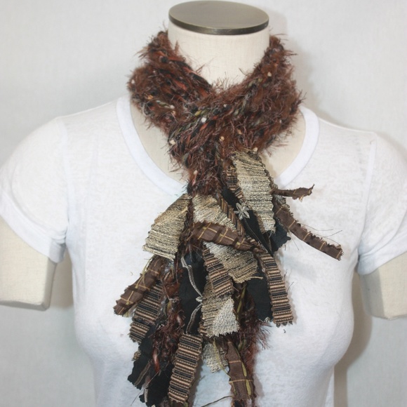 AIR Artsy Accessories | Accessories | Crocheted Yarn Rope Scarf With ...